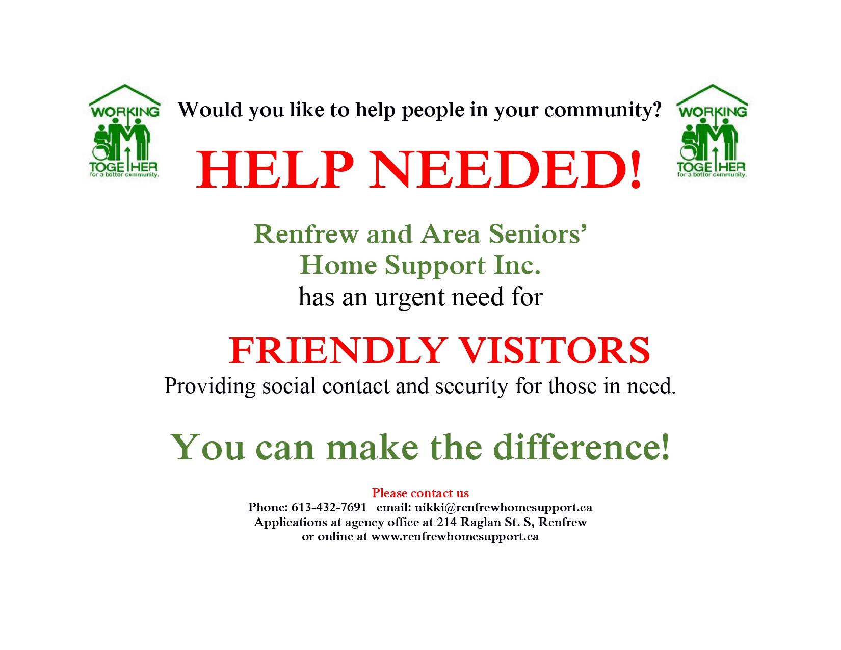 News | Renfrew and Area Seniors' Home Support